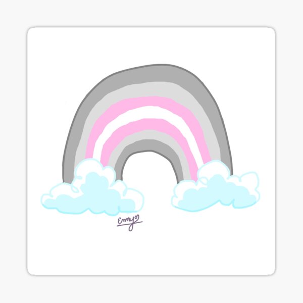 "Pastel Demigirl Rainbow " Sticker for Sale by EmmyDreamyColor | Redbubble