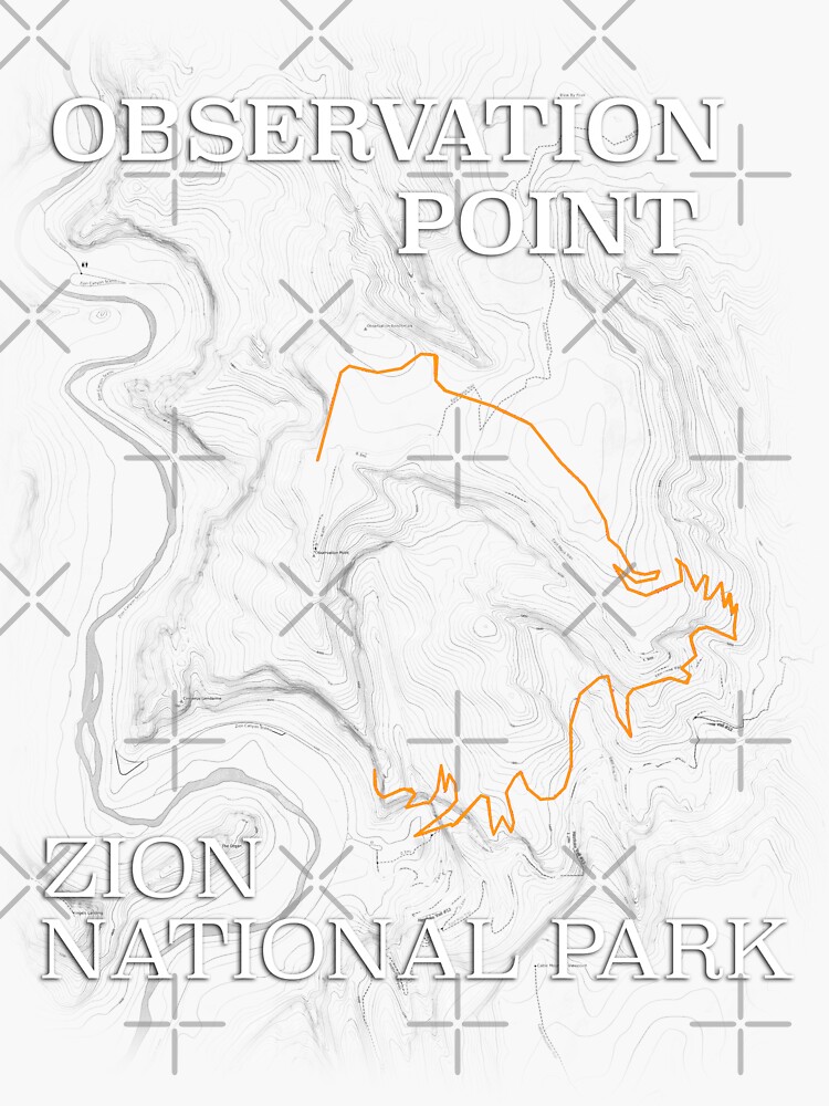 "Observation Point Zion National Park" Sticker by scout-earth | Redbubble
