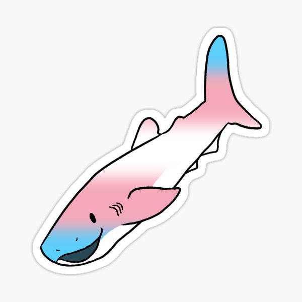 "Trans Pride Shark" Sticker by searabbit | Redbubble