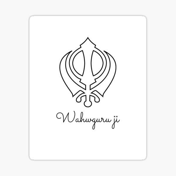 "WaheGuru Nishan saheb " Sticker for Sale by gouravgyl | Redbubble