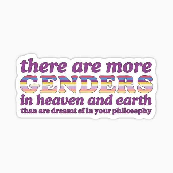 "There are more genders - Pangender" Sticker by actionpotential | Redbubble