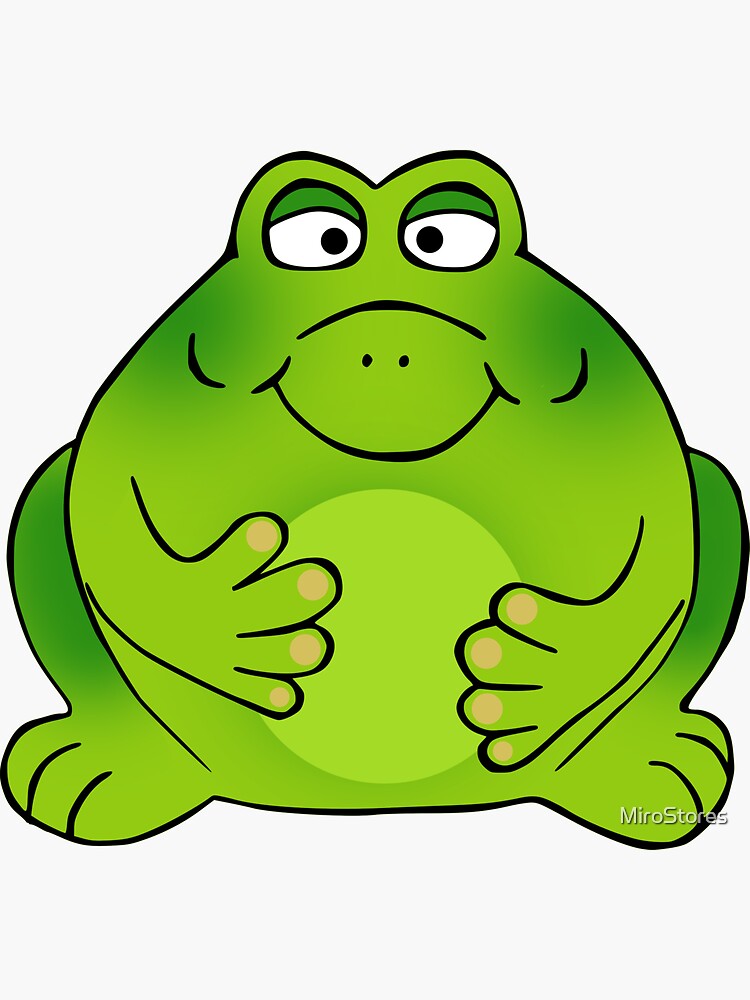 "Funny Fat frog " Sticker for Sale by MiroStores | Redbubble