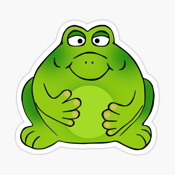 "Funny Fat frog " Sticker for Sale by MiroStores | Redbubble
