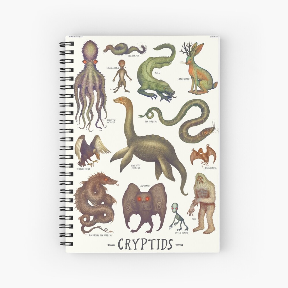 "Cryptids, Cryptozoology species" Spiral Notebook for Sale by ...