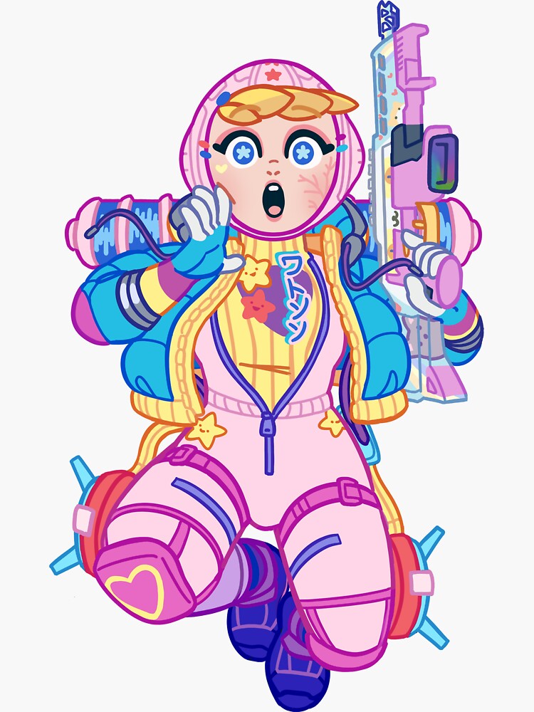 Pegatina «Kawaii Voltage Wattson - Apex Legends (versión de pegatina ...