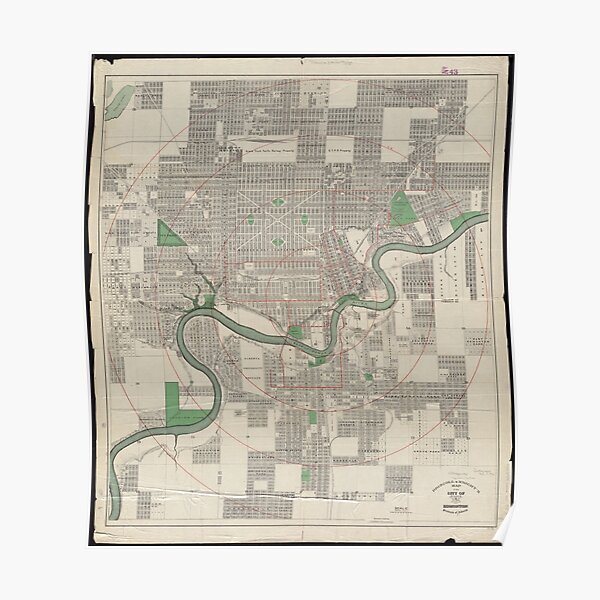 Home & Living Edmonton City Map Edmonton Wall Map Edmonton Canada Map ...