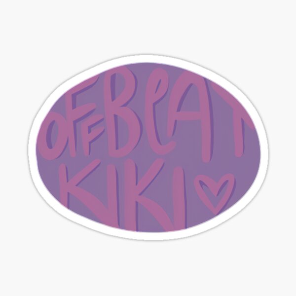"offbeat kiki logo Classic" Sticker by childrenfrizzy | Redbubble