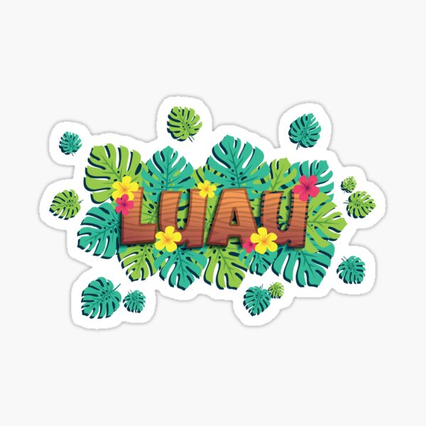 "Luau" Sticker for Sale by KoolDezigns | Redbubble