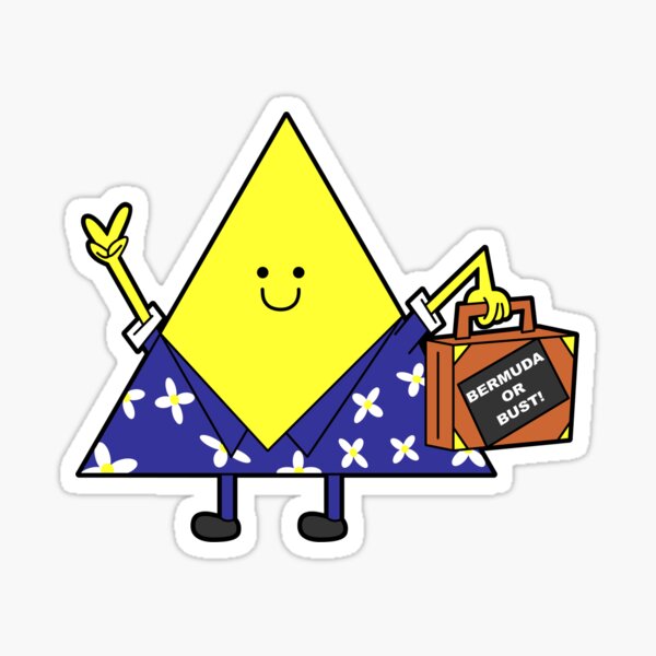 "Bermuda Triangle Travels " Sticker for Sale by robotghost | Redbubble