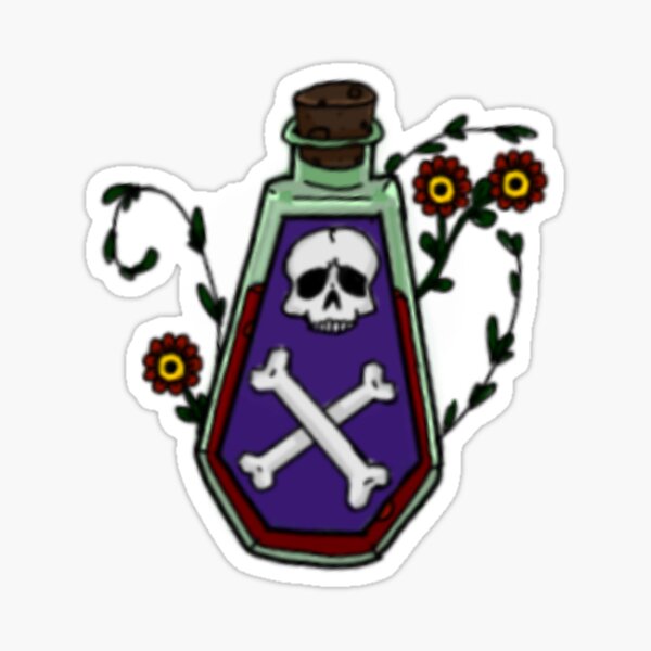 "Poison Bottle" Sticker by Brooked33 | Redbubble