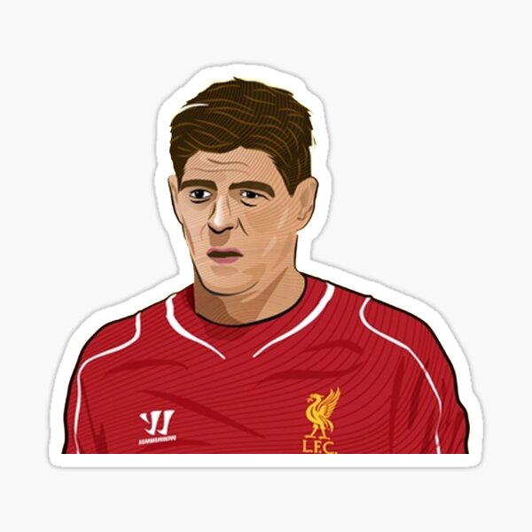 "Steven Gerrard Vector" Sticker by mylinhxinhgai | Redbubble