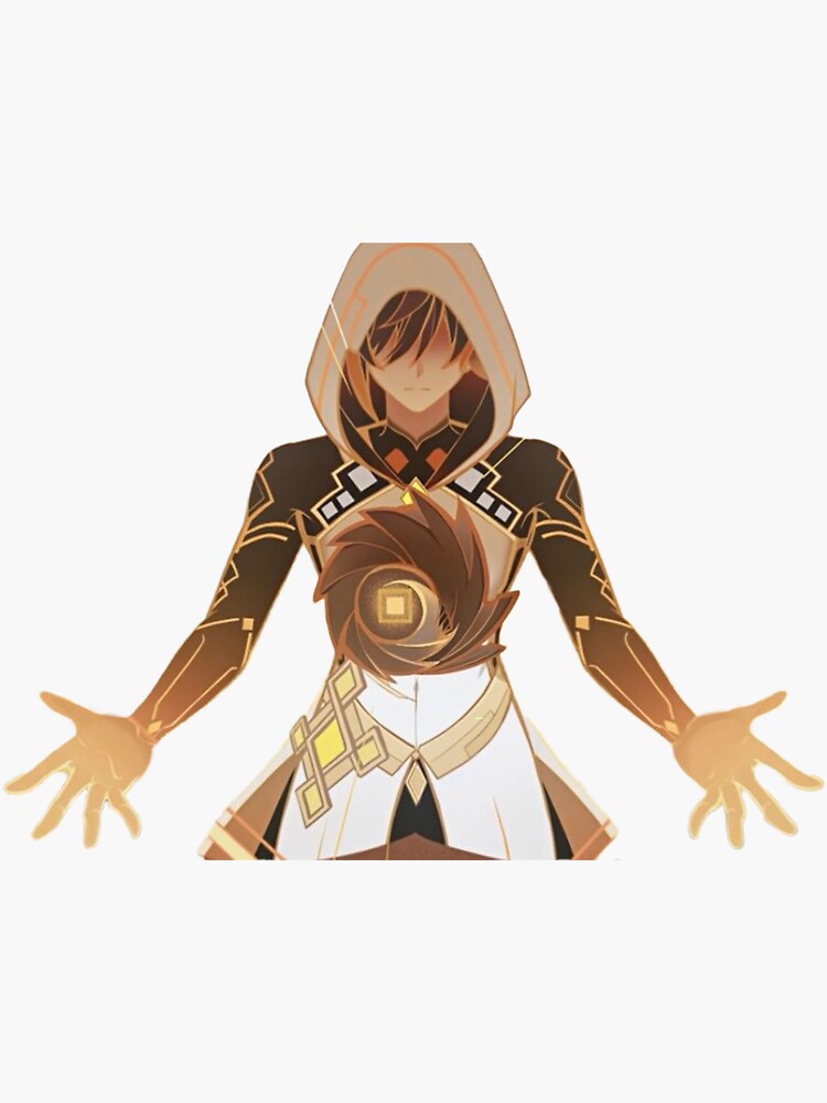 "Geo Archon Morax Zhongli" Sticker for Sale by jenbdesigns | Redbubble