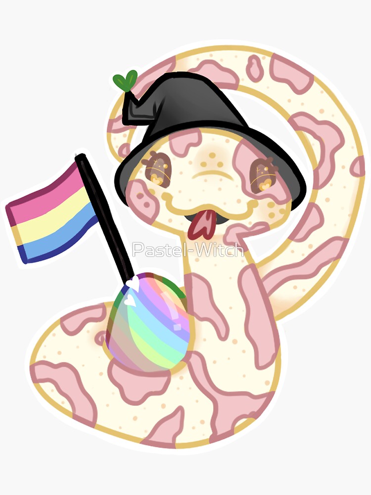 "Pan Pride Snake" Sticker for Sale by Pastel-Witch | Redbubble