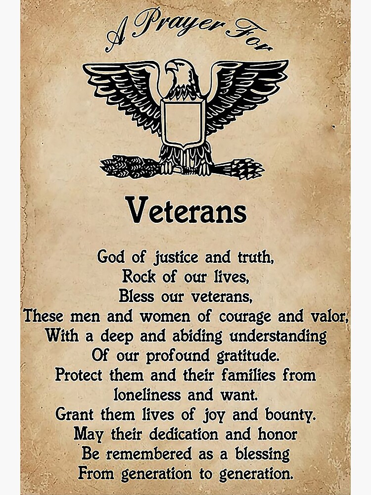 "A Prayer For Veterans" Poster for Sale by DaleSwart | Redbubble