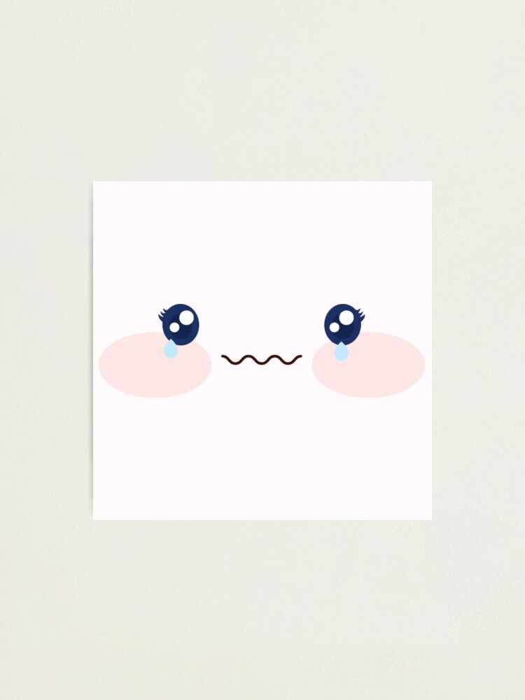"Roblox Sad Cry Face" Photographic Print by hutamaAdi98 | Redbubble