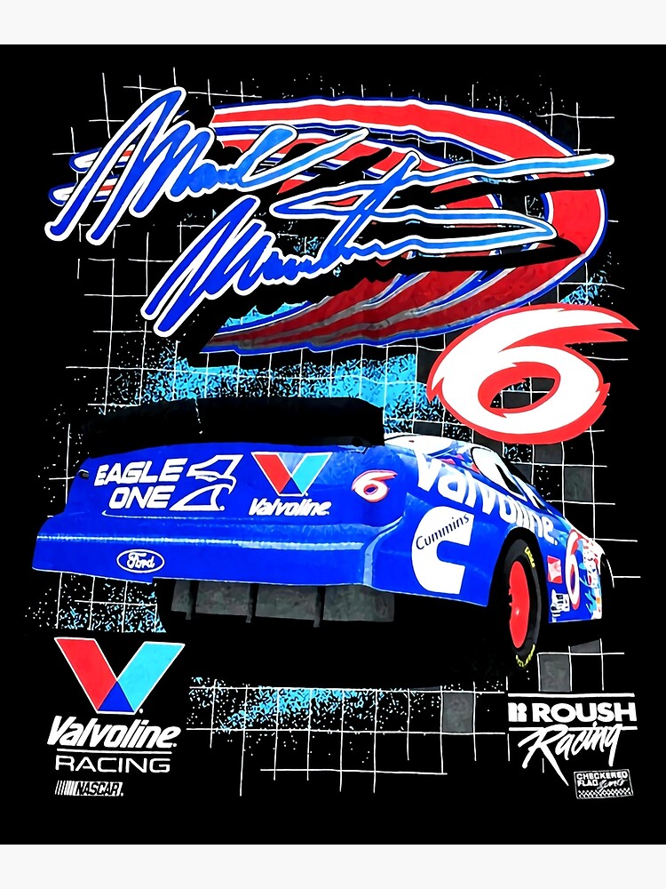 "Vintage 90s NASCAR Mark Martin Roush Racing Grid print single stitch ...