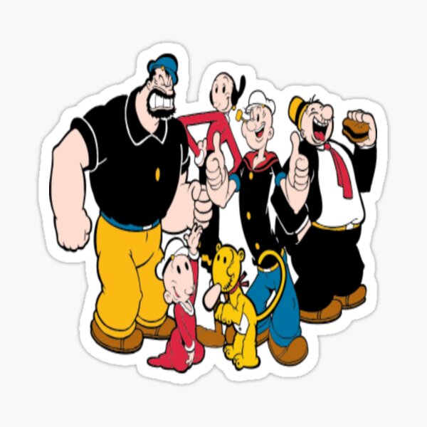 "Popeye" Sticker for Sale by Nadeenalqaysi96 | Redbubble