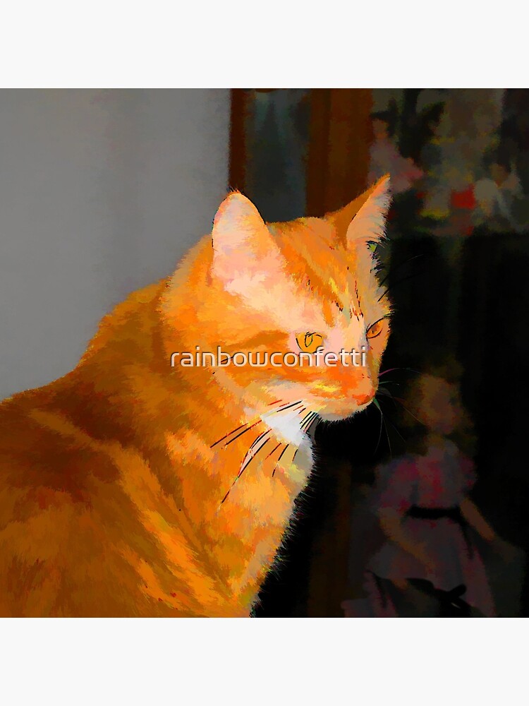 "RainbowConfetti Orange Tabby Cat Wally" Poster by rainbowconfetti ...