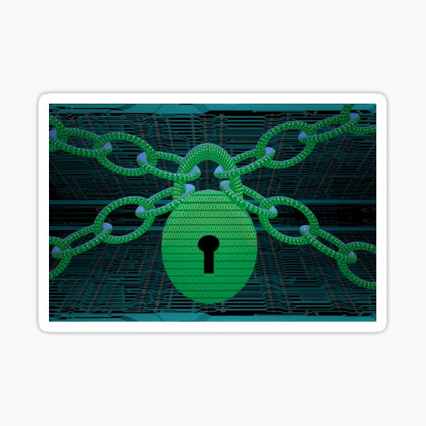 "Digital lock" Sticker for Sale by fotokatt | Redbubble
