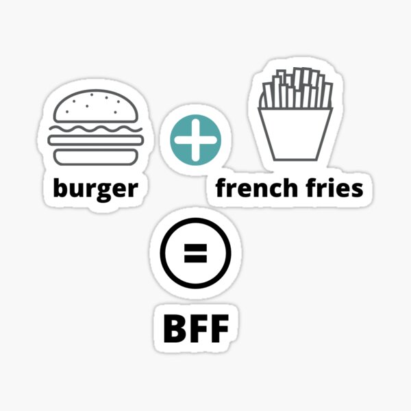 "BFF = best friends forever" Sticker for Sale by zeg27 | Redbubble
