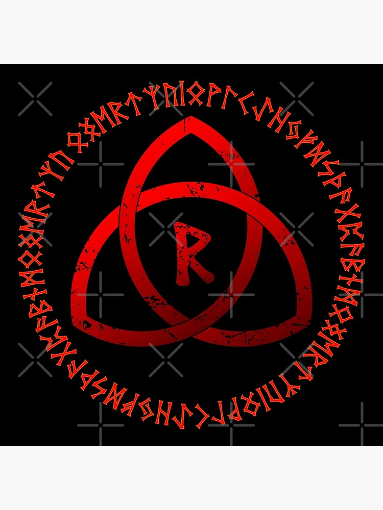 "Nordic rune circle and Raido rune" Poster for Sale by opooqodesign ...