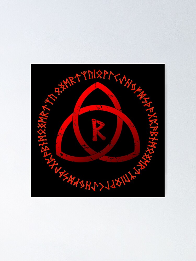 "Nordic rune circle and Raido rune" Poster for Sale by opooqodesign ...