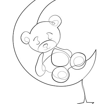 "Baby bear one line art - Bear line drawing. Minimalist art ...