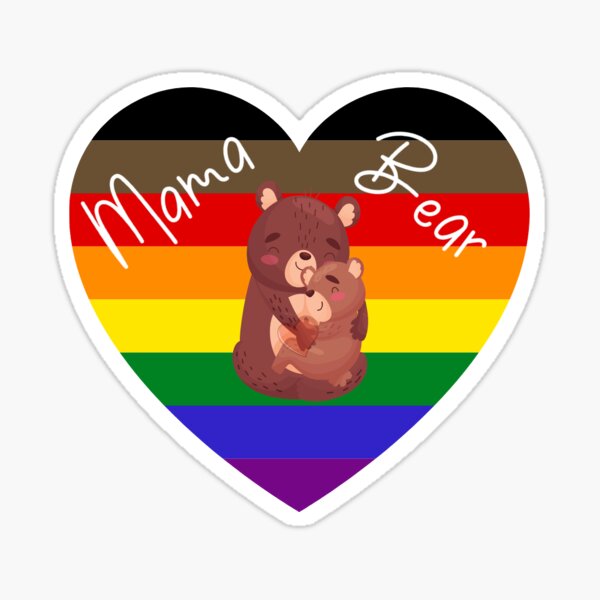 "Mama Bear Pride" Sticker for Sale by idfka13 | Redbubble
