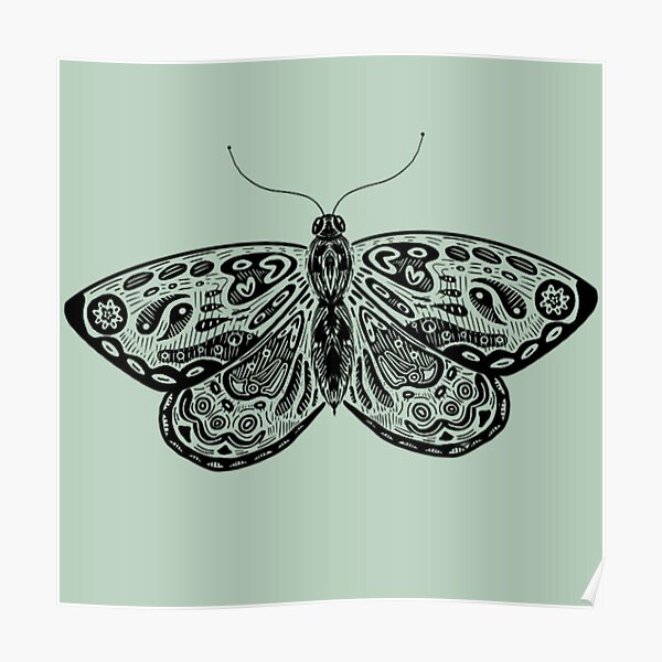 "black butterfly" Poster for Sale by Thrilled | Redbubble