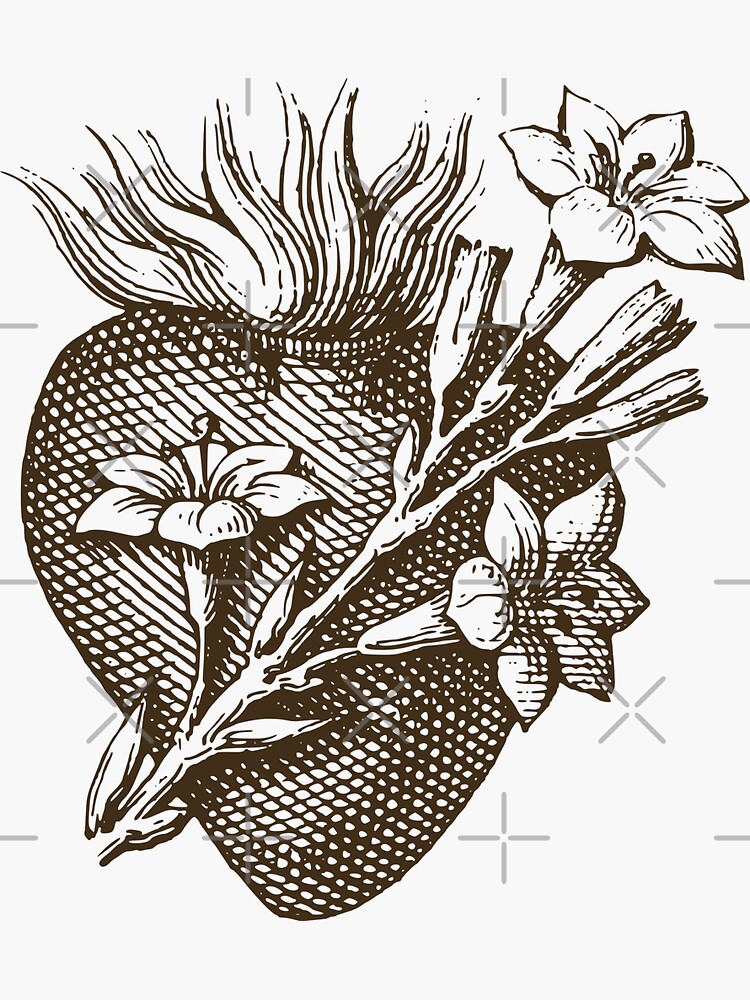 "Pure Heart of Saint Joseph" Sticker for Sale by Beltschazar | Redbubble