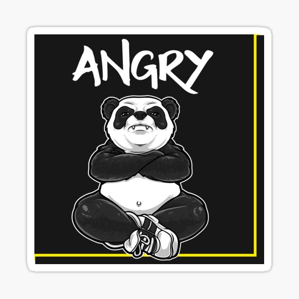 "Angry Panda" Sticker for Sale by JaniJaniShop | Redbubble