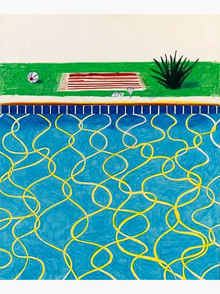 "david pool painting art" Sticker by janniebergnaum | Redbubble