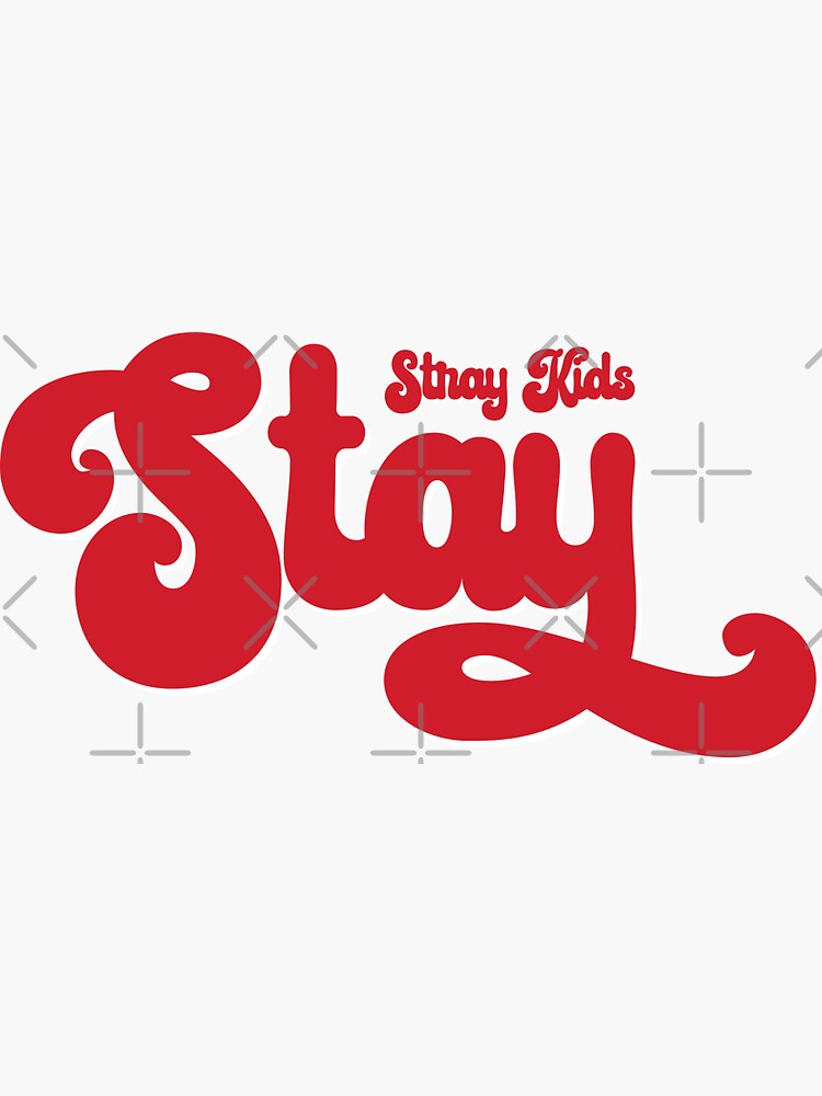 "Stray Kids SKZ Stay swirl red text" Sticker for Sale by Morcawork ...