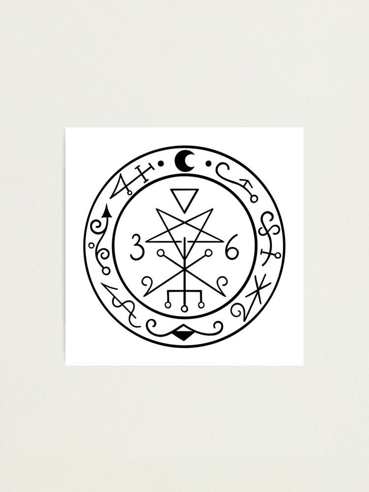 "Lilith sigil white" Photographic Print by OmelaOccult | Redbubble