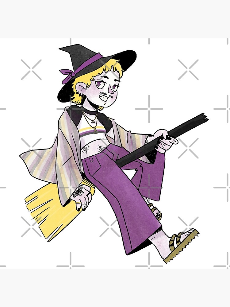 "Non-Binary Witch / Wizard" Poster for Sale by eliapinko | Redbubble