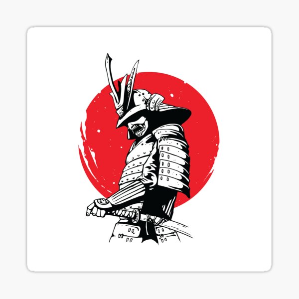 "Japanese Samurai Warrior" Sticker for Sale by Peekonet | Redbubble