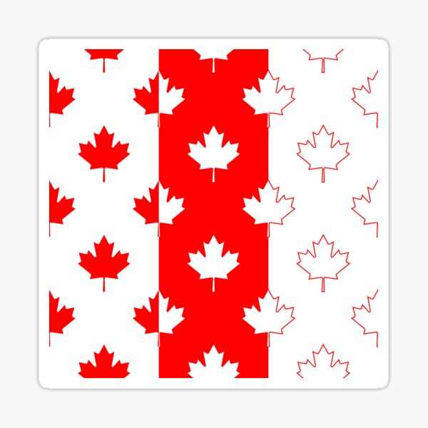 "maple leaf pattern national Canada symbol" Sticker for Sale by ...