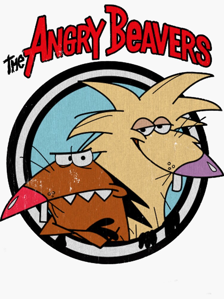 "Vintage angry beavers " Sticker for Sale by danceflavors20 | Redbubble