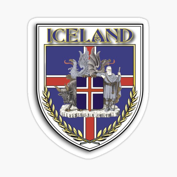 "Iceland Shield" Sticker by steini | Redbubble