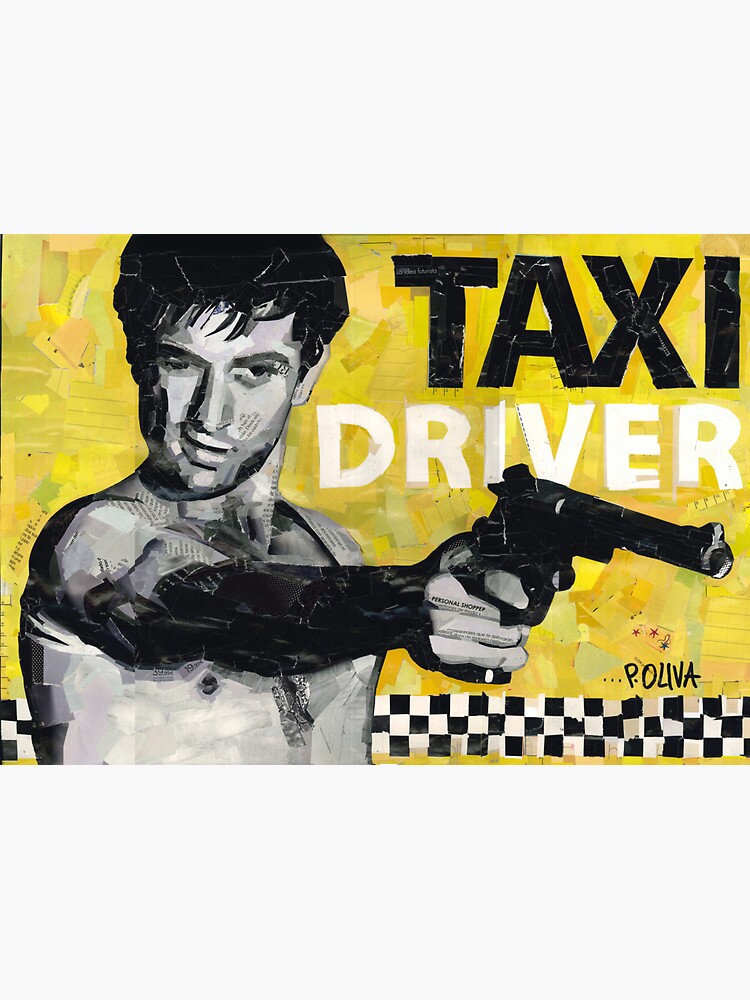 "Taxi driver collage" Sticker for Sale by Oliva-Collage | Redbubble