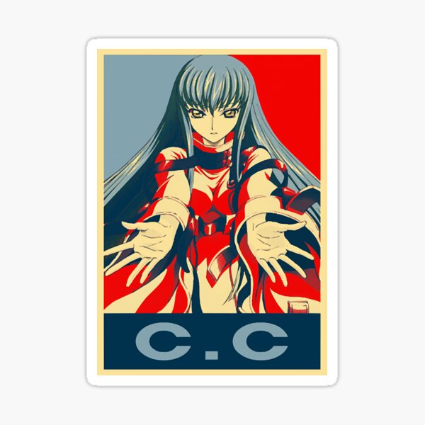 "Vintage Japanese Action Anime Code Geass Character C.C " Sticker for ...