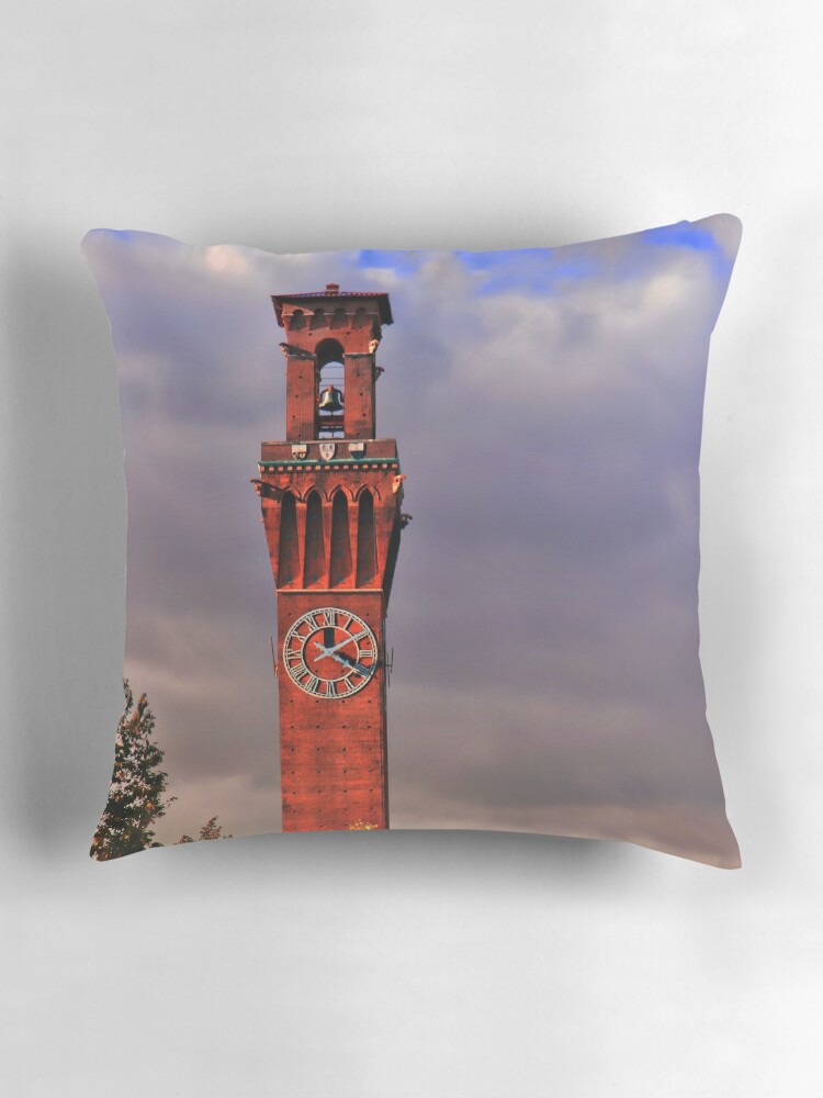 "Clock Tower - Waterbury, Connecticut" Pillow for Sale by David ...