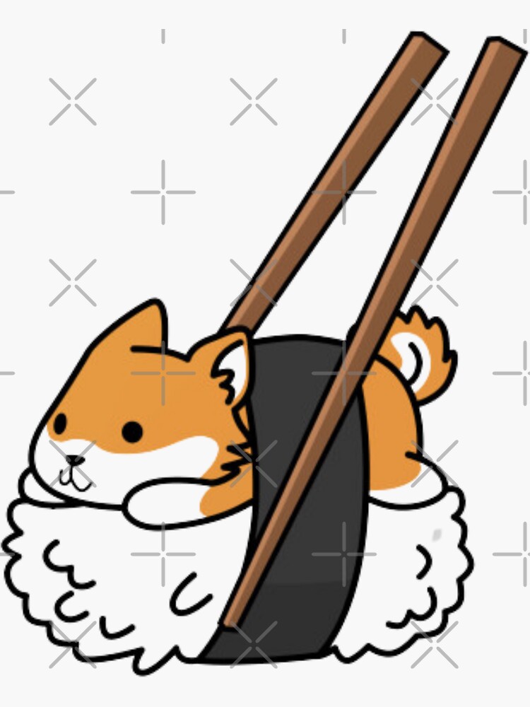 "Shiba Inu Sushi Dog Meme" Sticker for Sale by MagicArtworks | Redbubble