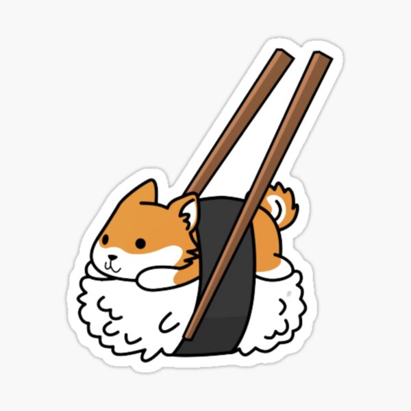 "Shiba Inu Sushi Dog Meme" Sticker for Sale by MagicArtworks | Redbubble