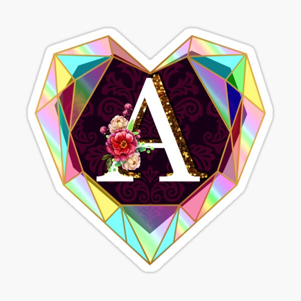 "Letter A Name Initial" Sticker for Sale by Ronielle | Redbubble