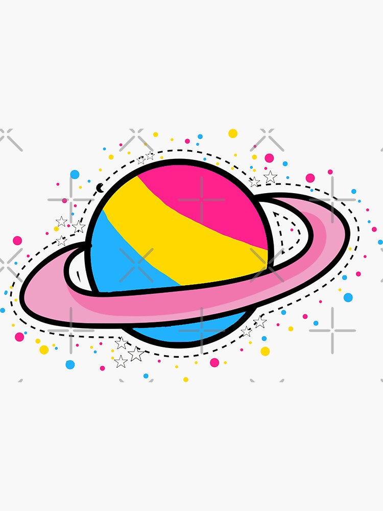 "pansexual pride planet" Sticker by freeArt10 | Redbubble