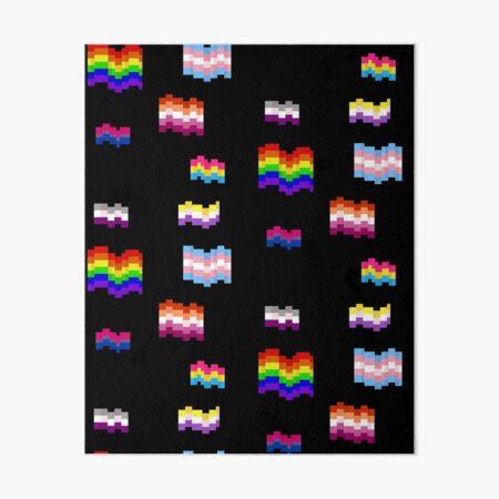 "Pixel Pride flags set" Art Board Print by Tabsartz | Redbubble