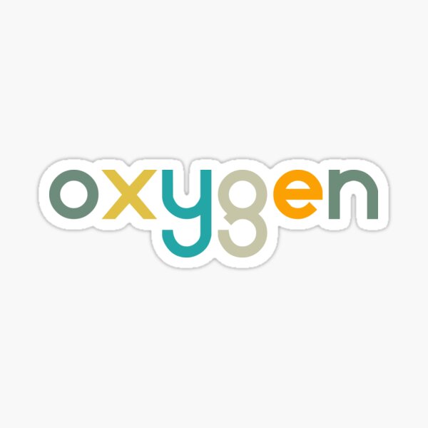 "oxygen" Sticker for Sale by bforbunny | Redbubble