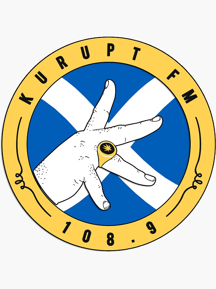 "Kurupt FM Scotland Flag" Sticker for Sale by dank-of-lomond | Redbubble