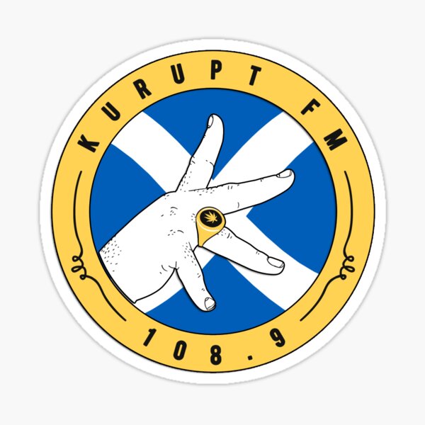 "Kurupt FM Scotland Flag" Sticker for Sale by dank-of-lomond | Redbubble